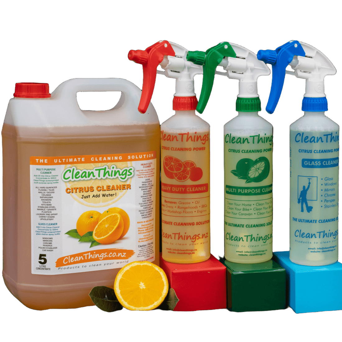 Citrus Cleaner Conc 5 ltrs + 3 Spray Bottles U can refill 100s times ...